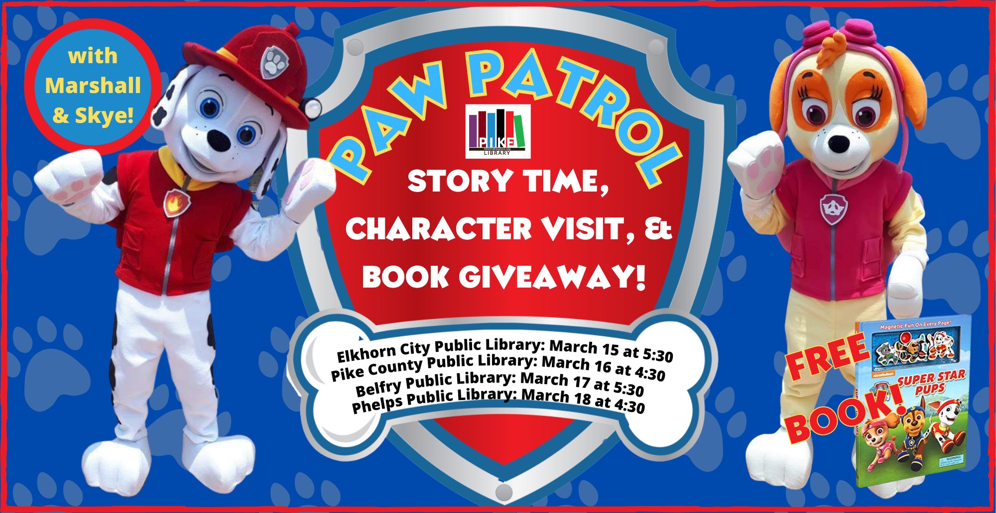 Paw Patrol Story Time - City of Pikeville, KY